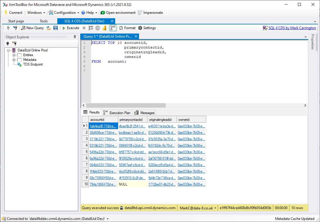 SQL 4 CDS 5.3 Released - Mark Carrington